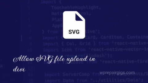How to Allow SVG uploads in DIVI - WP Repair Gigs